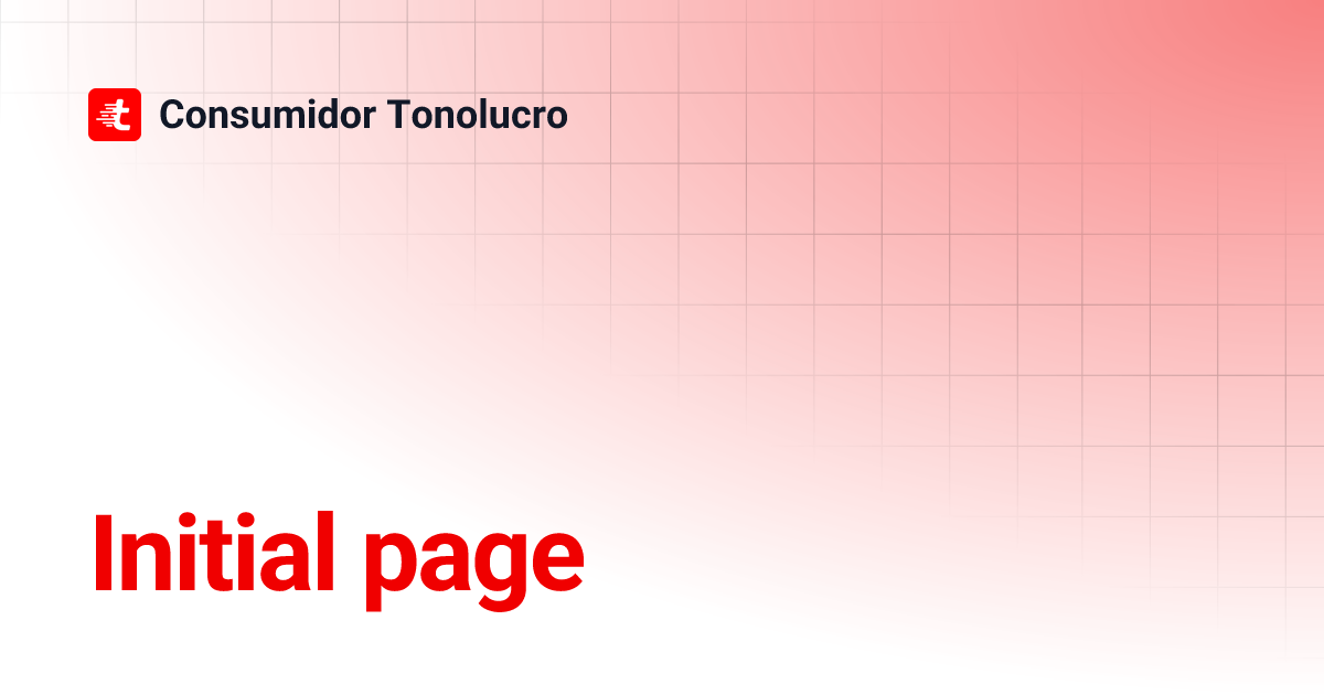 Initial page | Consumidor Tonolucro